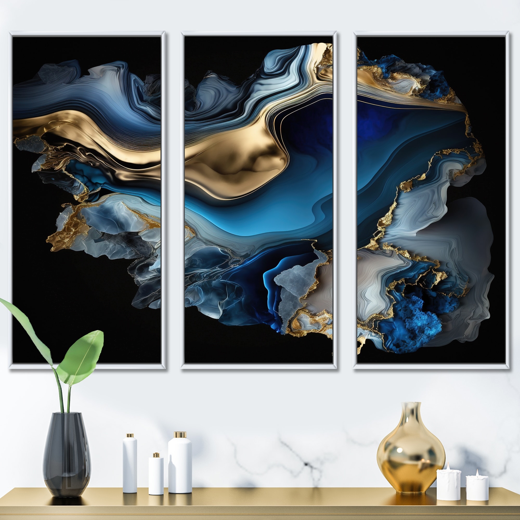 Blue Large Canvas Art - Bed Bath & Beyond