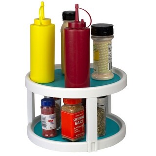Easy Glide Twin 2 Tier Turntable, Turquoise - Bed Bath & Beyond - 31792312