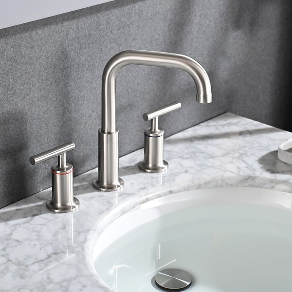 YASINU 8 Inch Luxury Widespread Bathroom Sink Faucet with Pop-Up Drain - On Sale - Bed Bath ...
