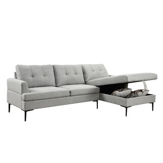 99"Sofa L Shaped Sofa Couch with Chaise, 3 Seaters Couch with Storage ...
