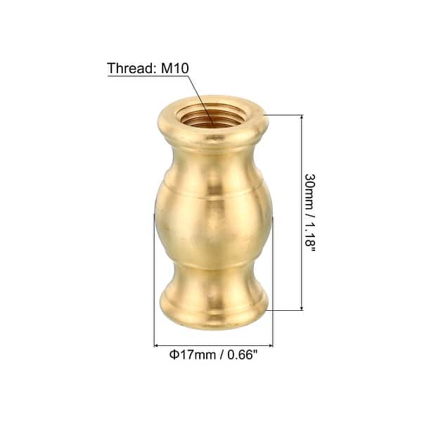 2pcs M10 Thread 17x30mm Lamp Pipe Brass Coupling Threaded Lamp Rod ...