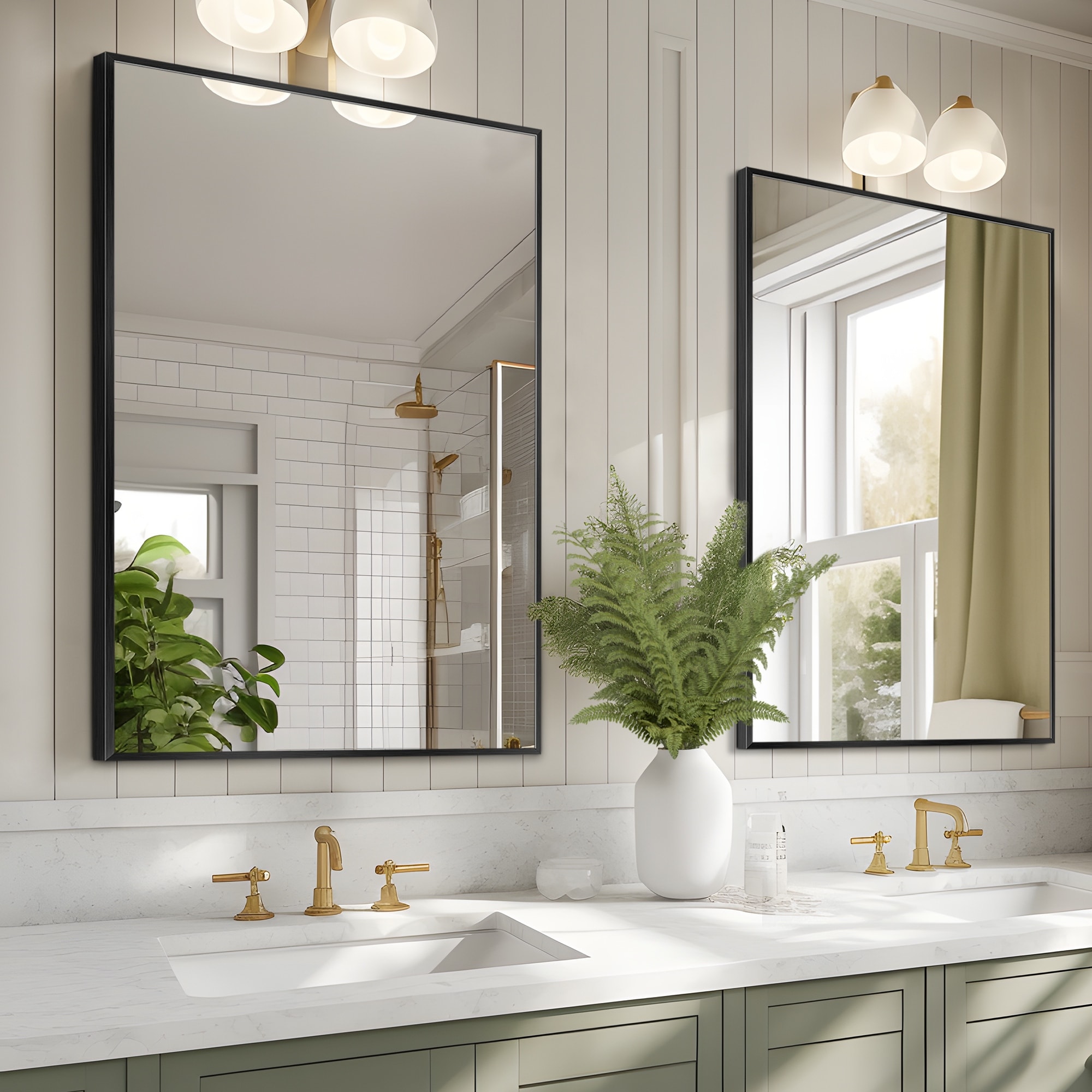 thin frame wall mirror