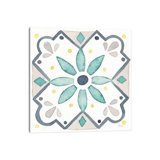 iCanvas "Garden Getaway Tile V White" by Laura Marshall Canvas Print ...