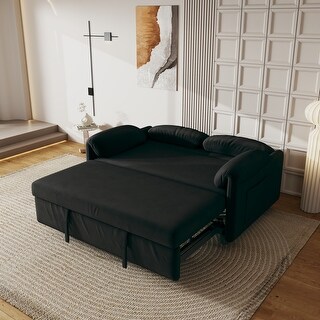 54'' Velvet Sofa Bed Retractable Bed - Bed Bath & Beyond - 39614514