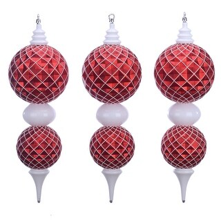 Holiday Time 3-Count 24-Inch Jumbo Shatterproof Finial Christmas ...