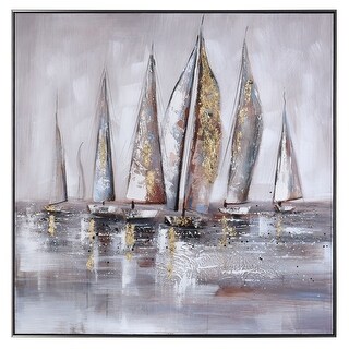 Ophelia - Soft Wind Sails - Handpainted Framed Coastal Canvas - Bed ...