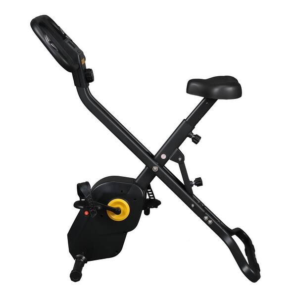 Folding Upright Training Stationary Bike, with 8 Levels of Magnetic ...