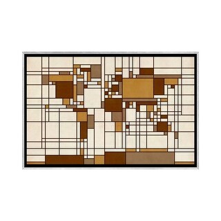 iCanvas "World Map Abstract Mondrian Style" by Michael Tompsett Framed ...
