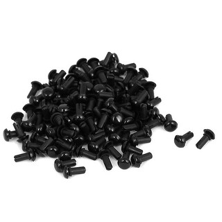 100Pcs Nylon Push Clips Rivet Fastener Black for 3.4-4.3mm Thickness ...