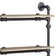 Vida 47 Inch Wall Mount Rack, 5 Tier, Industrial Pipe Frame, Brown ...