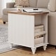 End Table with Charging Station, Side Table with Storage, Power Outlets ...