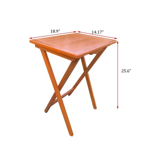 4 Pcs Folding Snack Table, Dining Table W/ 1 Storage Rack - Bed Bath ...