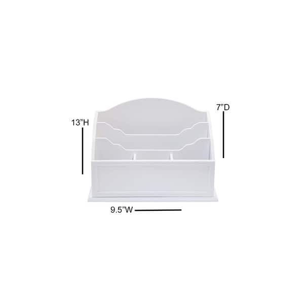 DesignStyles 5 Compartment Wooden Desktop Letter Holder - Bed Bath ...