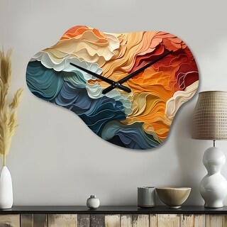 Designart - Bio morphism Organic Forms V - Biomorphism Large Wall Clock ...