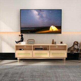 Farmhouse Style 64-Inch TV Stand Console - Bed Bath & Beyond - 40622724