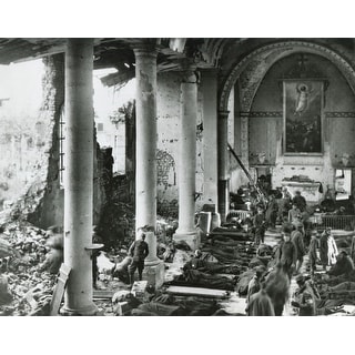 World War 1 Battle Of Argonne Forest A Shattered Church In The Ruins Of ...
