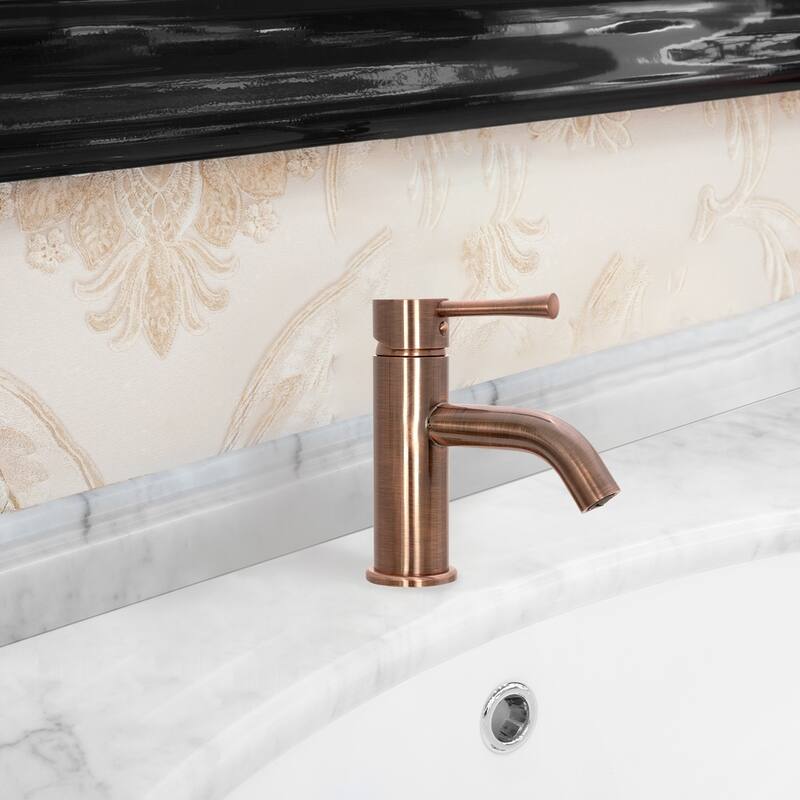 One-Handle Copper Bathroom Sink Faucet - 5 Years Warranty - 6.5 ...