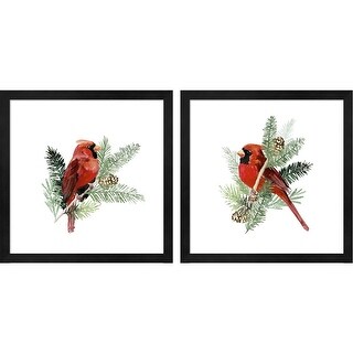 Victoria Barnes 'Winter Visitor' Framed Art, Set of 2 - Bed Bath ...