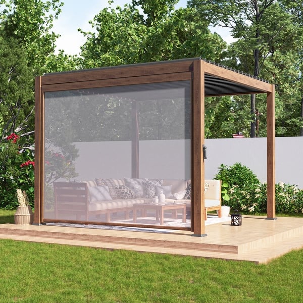 pull down screen for pergola