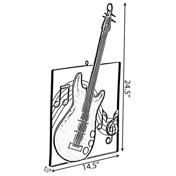 Hanging Metal Musical Note Wall Art Decor Sculpture for Home Bar ...