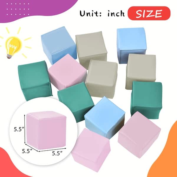 SoftZone Toddler Foam Block Playset: Safe and Colorful Building Blocks ...
