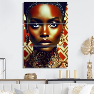 Designart "Avant-Garde Elegant African Woman VII" African American ...