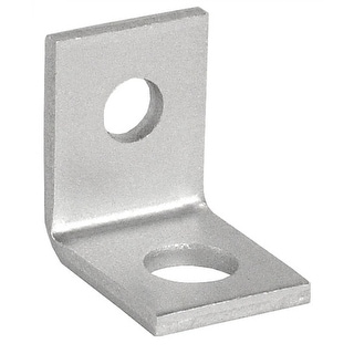 10 Pcs, Angle Bracket with 3/8 in. Unthreaded Hole, Zinc Plated Steel ...