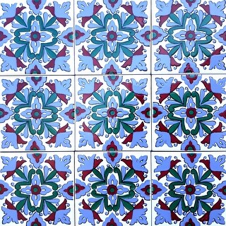 5 Sq. Ft. (45 tiles) Backsplash Design 4x4 Pool Kitchen Bathroom Wall ...