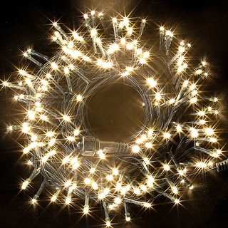 Joyfy 600 Count Warm White Christmas String Lights, 207.02 FT Green ...