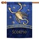 Blue and Gold Scorpio Zodiac Outdoor House Flag 40" x 28" - Bed Bath ...