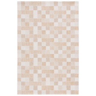 SAFAVIEH Courtyard Hillary Checkered Waterproof Patio Backyard Rug ...