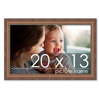 20x13 Traditional Antique Gold Wood Picture Frame - UV Acrylic, Foam ...