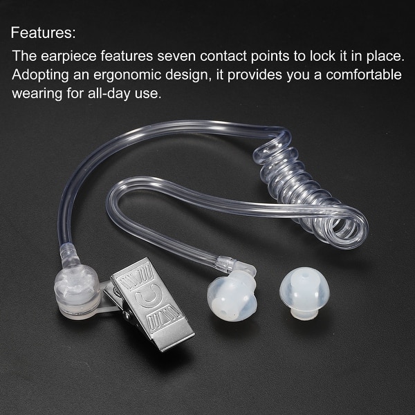 Ear Piece Headset Earpiece Agent Secret Costume Prop, Acoustic Tube ...