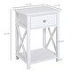HomCom Wood X-side End Table - 15.5"L X 12"W X 22"H - Bed Bath & Beyond ...