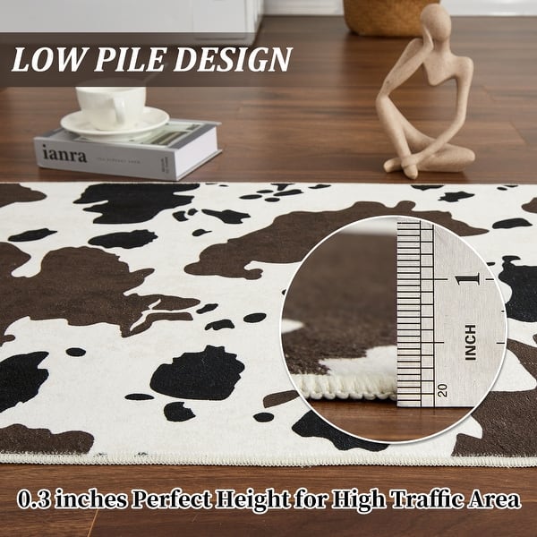 cowhide pattern area rug
