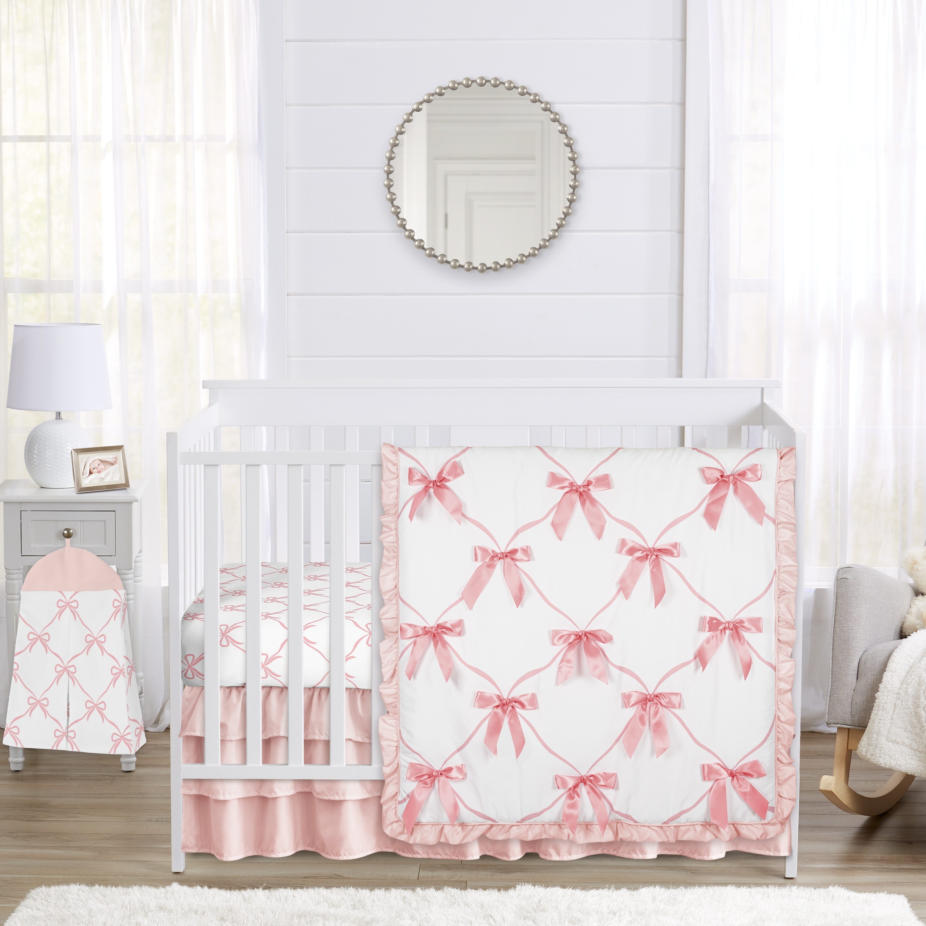 baby room pink bows