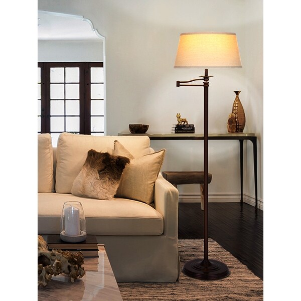 61" Modern Arched Floor Lamp Standing Light Fixture with Marble Base ...