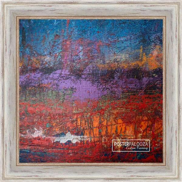 26x26 Frame Brushed White Wash Wood Square Picture Frame with UV ...