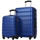Dark Blue Luggage 2 Piece Set Suitcase Hardshell Lightweight TSA Lock ...