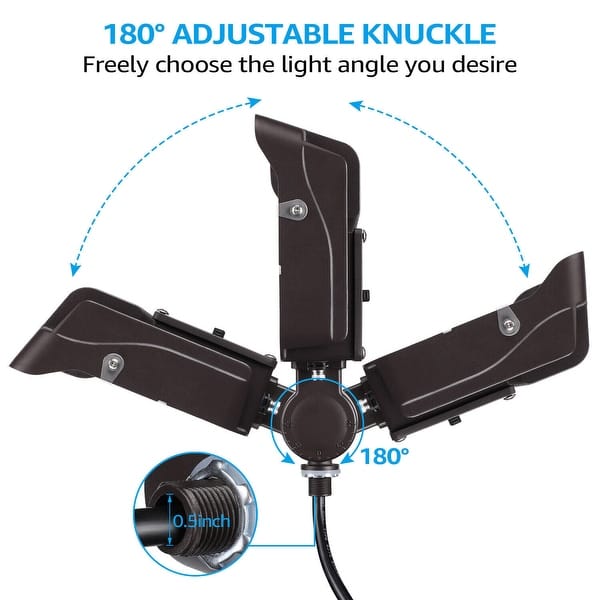 1Pack/2Pack 1-10V Dimmable 100W 3CCT LED Outdoor Knuckle Mount Flood ...