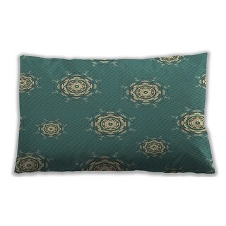Ahgly Company Patterned Indoor-Outdoor Deep-Sea Green Lumbar Throw ...