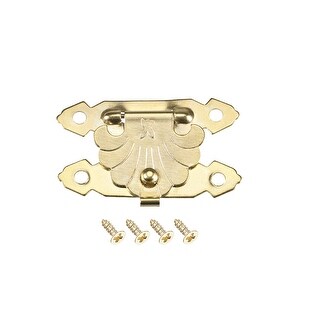 Wood Case Box Rectangle Hasp 38x23mm Zinc Alloy Antique Latches Yellow ...