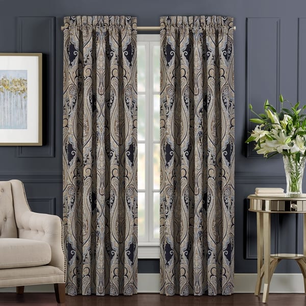 J. Queen New York Luciana Indigo Window Panel Pair - Bed Bath & Beyond - 38170191