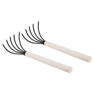 2Pcs 15 Inch 5 Tines Garden Claw Rake Hand Rake Cultivator Claw Soil ...