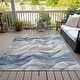 Machine Washable Indoor/ Outdoor Funky Waves Chantille Rug - Bed Bath ...