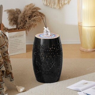 Ruby 12" Side Table -Black - Bed Bath & Beyond - 41697301