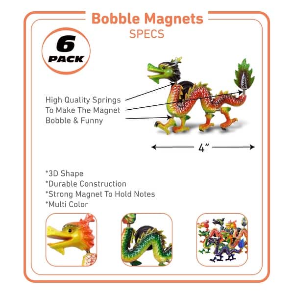 CoTa Global Dragon Refrigerator Bobble Magnets Set of 6 - Bed Bath ...