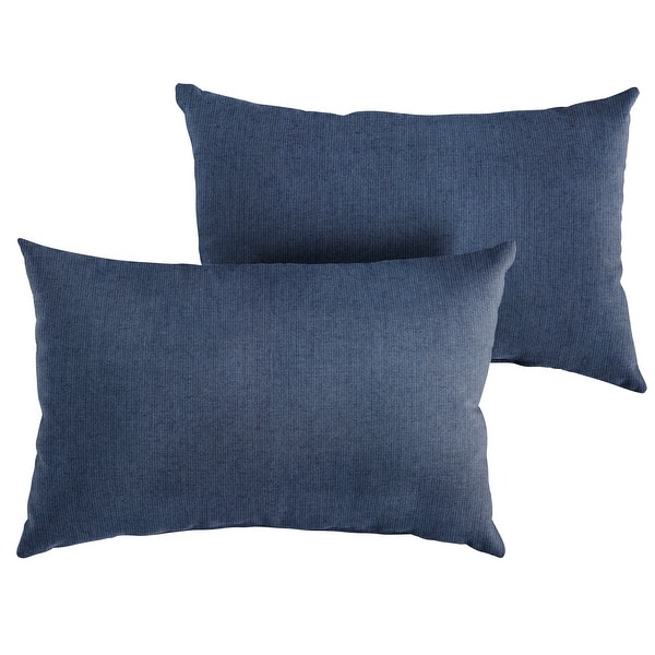 Sunbrella Spectrum Indigo Indoor/Outdoor Knife Edge Pillow (Set of 2 ...