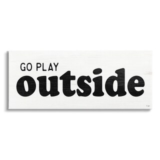 Stupell Go Play Outside Phrase Canvas Wall Art Design by Jaxn Blvd ...