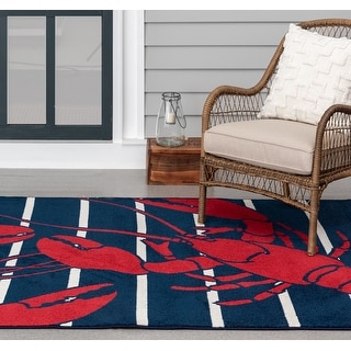 Loomaknoti Tecopa Kartaleya Blue Area Rug - Bed Bath & Beyond - 31424499